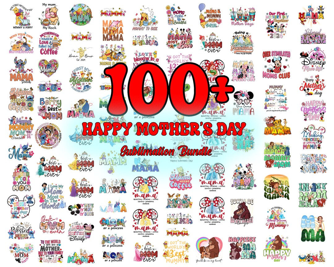 Big Bundle Mothers Day Png, Mama Mouse Png, Mouse and Friends, Winnie ...