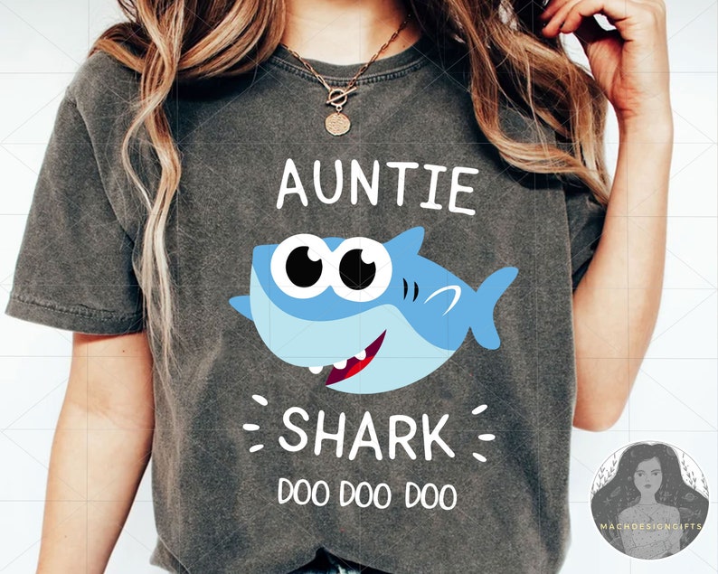 Auntie Shark Svg Shark Birthday Svg Shark SVG Shark Family - Etsy