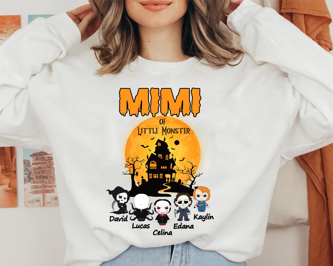 Custom Mimi of Little Monster Halloween Png, Spooky Mimi Shirt Design ...