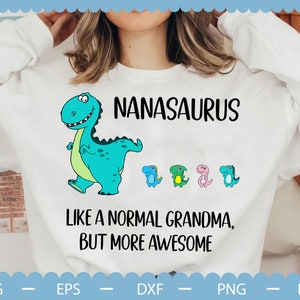 Nanasaurus Svg little Dino Color Options Svg Dinosaur Baby - Etsy