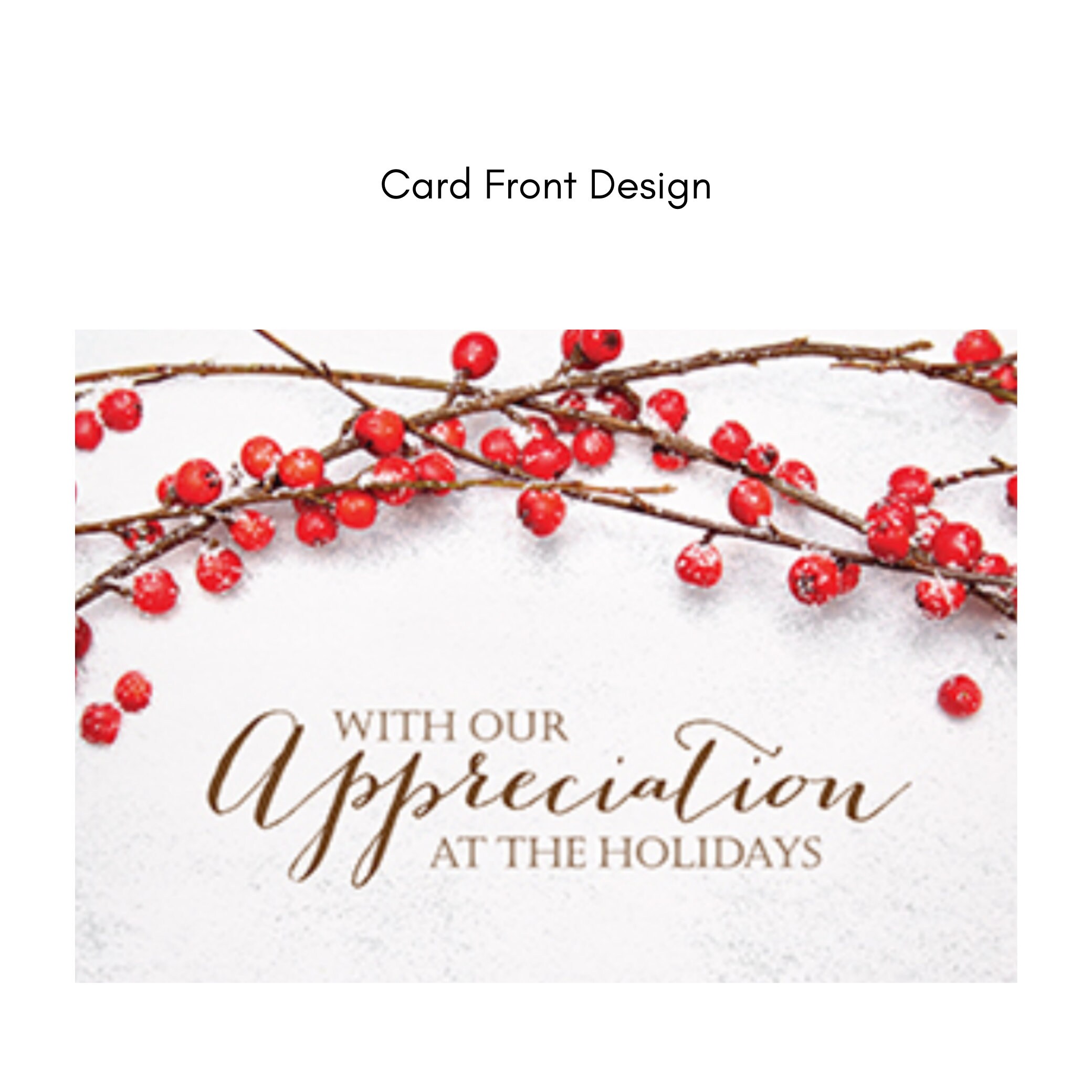 Custom Printed Corporate Holiday Christmas Cards With Envelopes ...