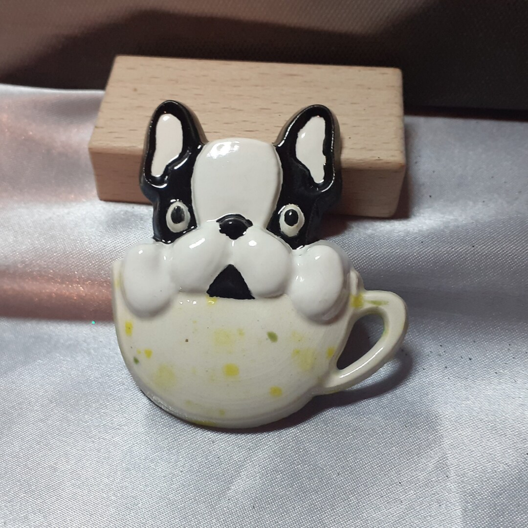 Dog Head Mug Magnet, Funny Dog Mug Magnet, Outgoing Dog Mug Magnet, Fun ...