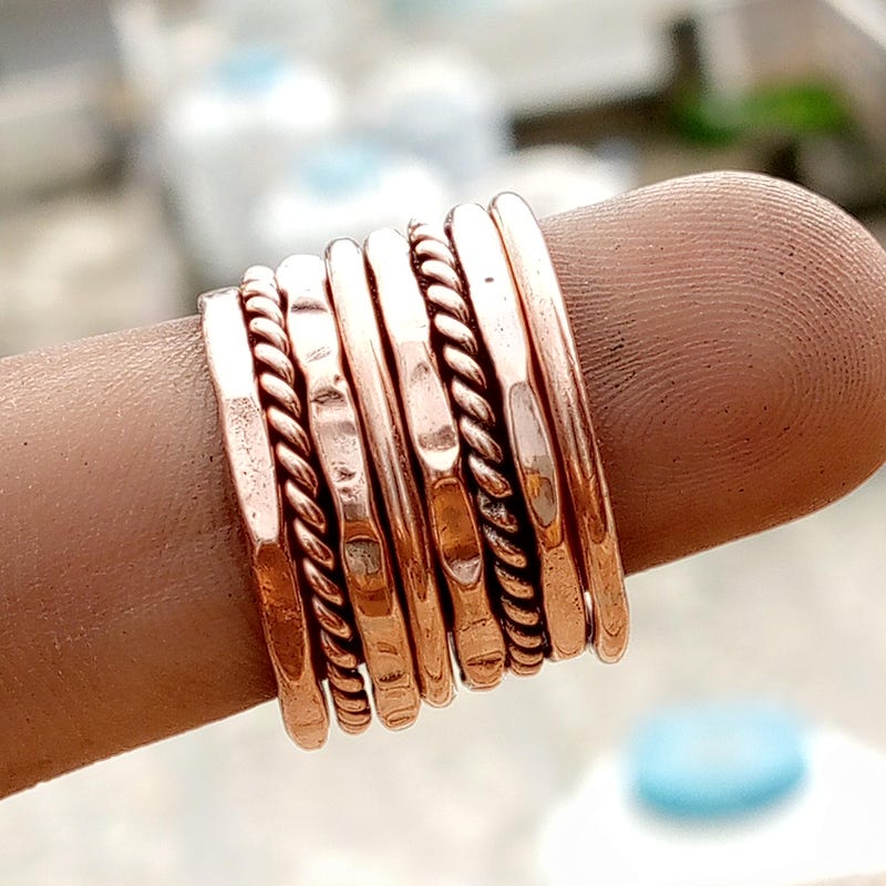 Hammered Copper Ring - Etsy