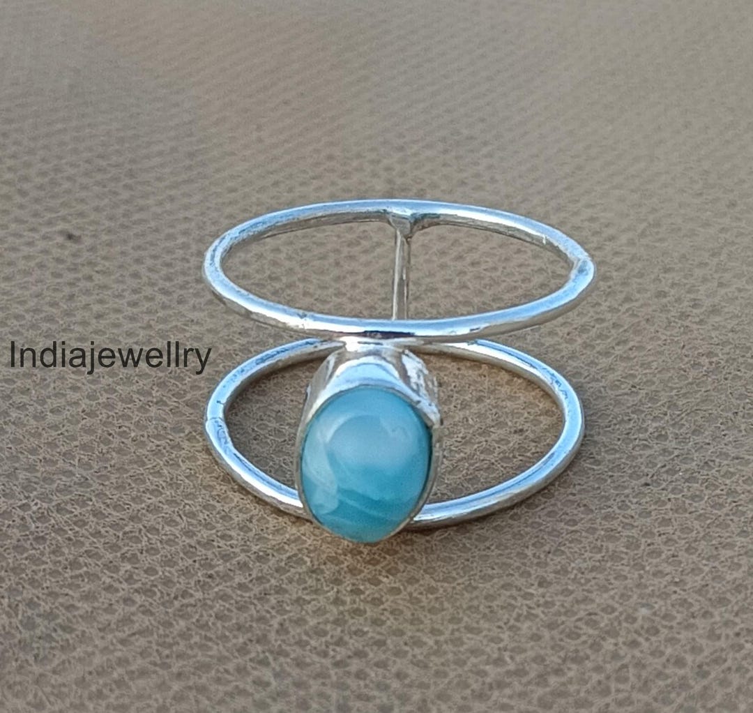 Buy Statement Ring, Handmade Ring, 925 Sterling Silver Ring, Larima Gemstone Ring, Beautiful ...