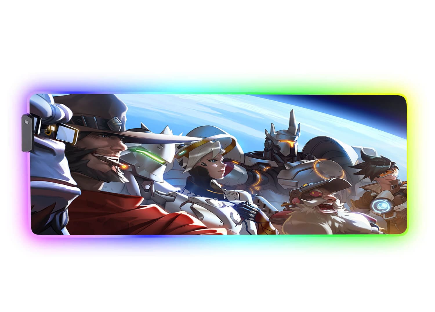 Overwatch RGB Gaming Mouse Pad, Led Light Gaming Desk Pad, Neon Gaming ...