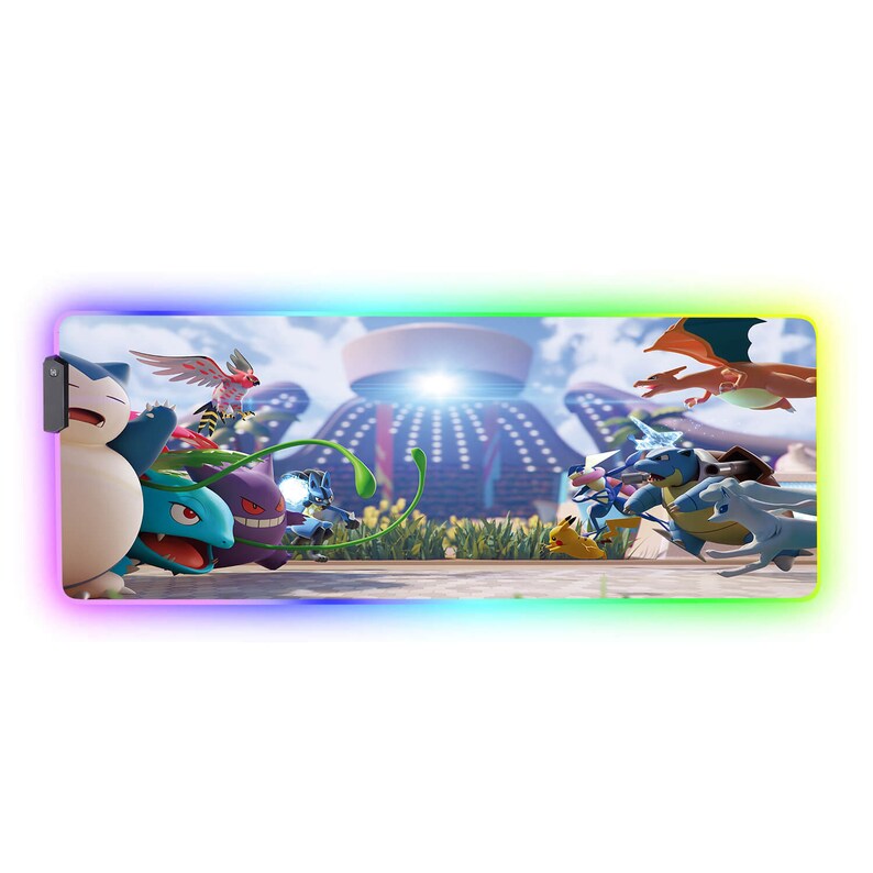 Pokemon RGB Gaming Mouse Pad Xxlled Light Gaming Desk - Etsy