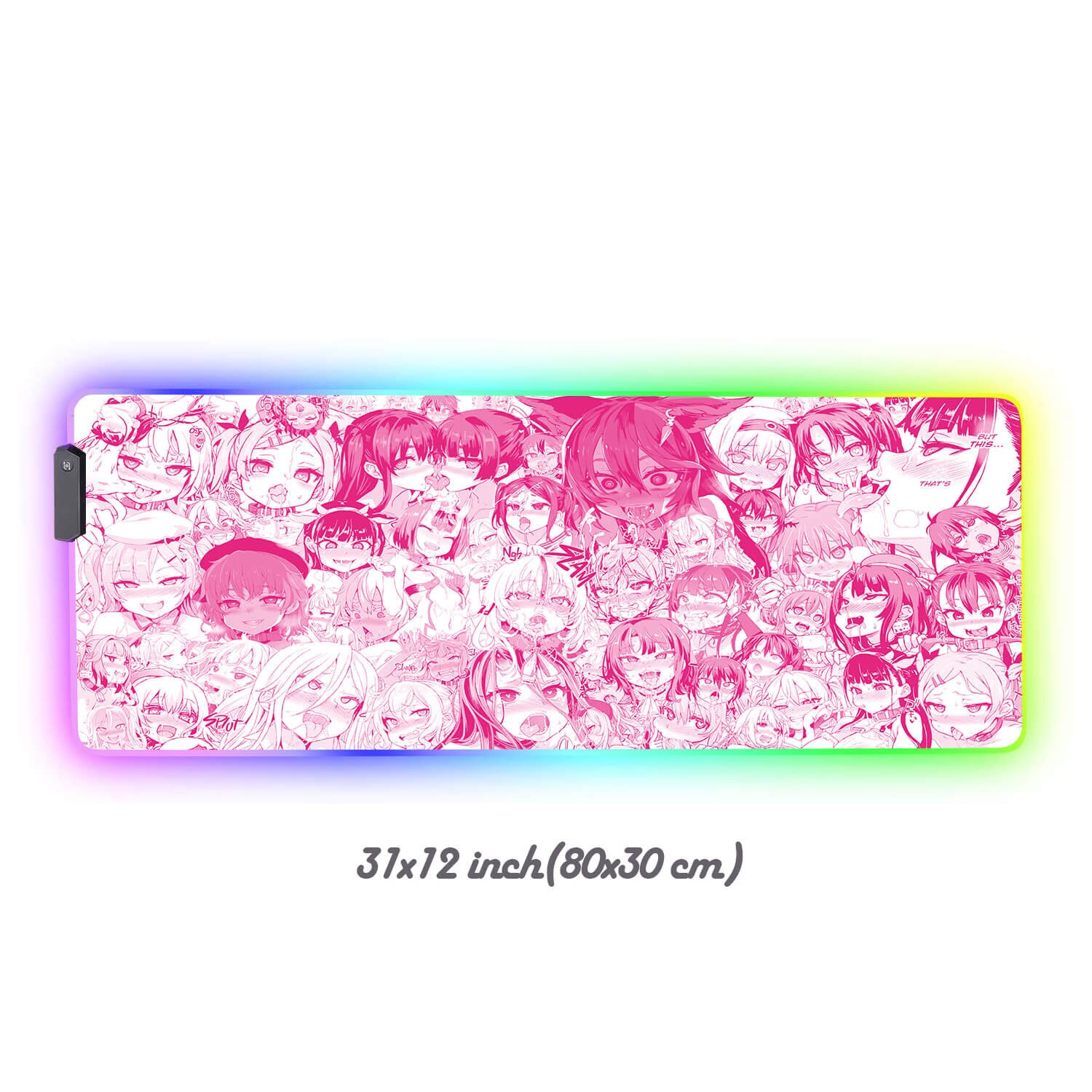 Anime Girl RGB Gaming Mouse Pad, Waifu Gaming Desk Mat sold by ...