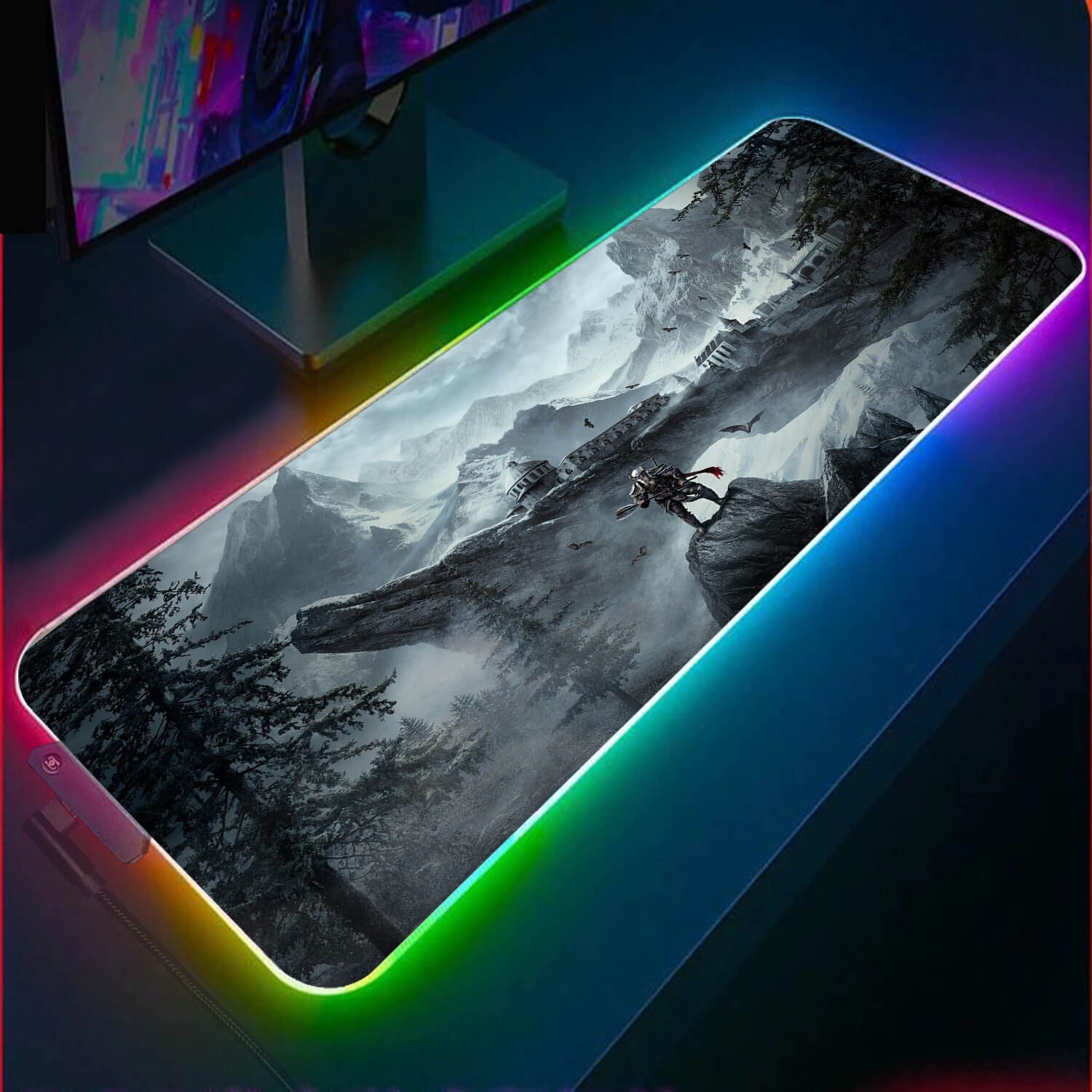 The Elder Scrolls RGB Gaming Mouse Pad ,Led Light Gaming Desk Pad sold ...