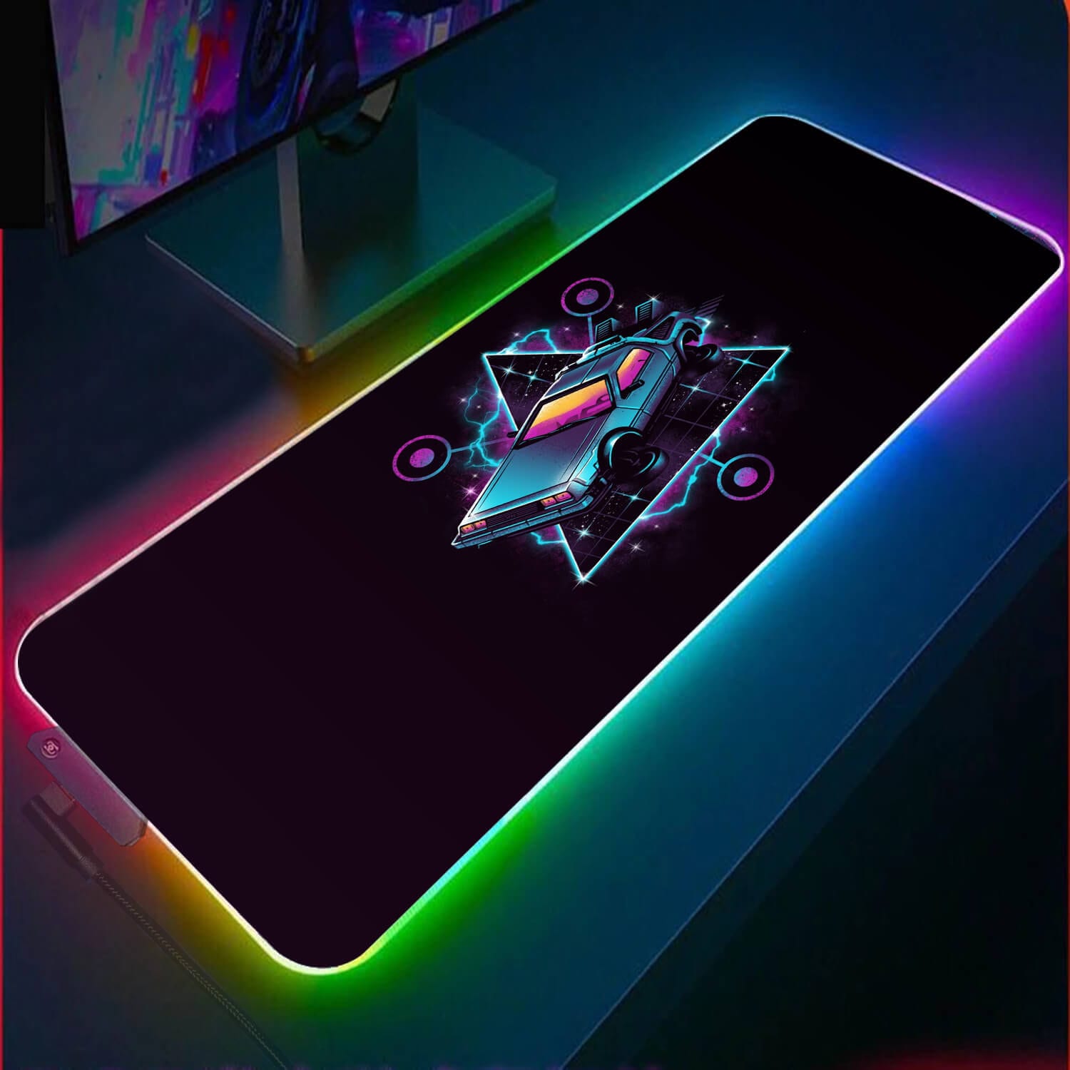 Cyberpunk Car RGB Gaming Mouse Pad, Led Light Gaming Desk Pad, Vehicle ...
