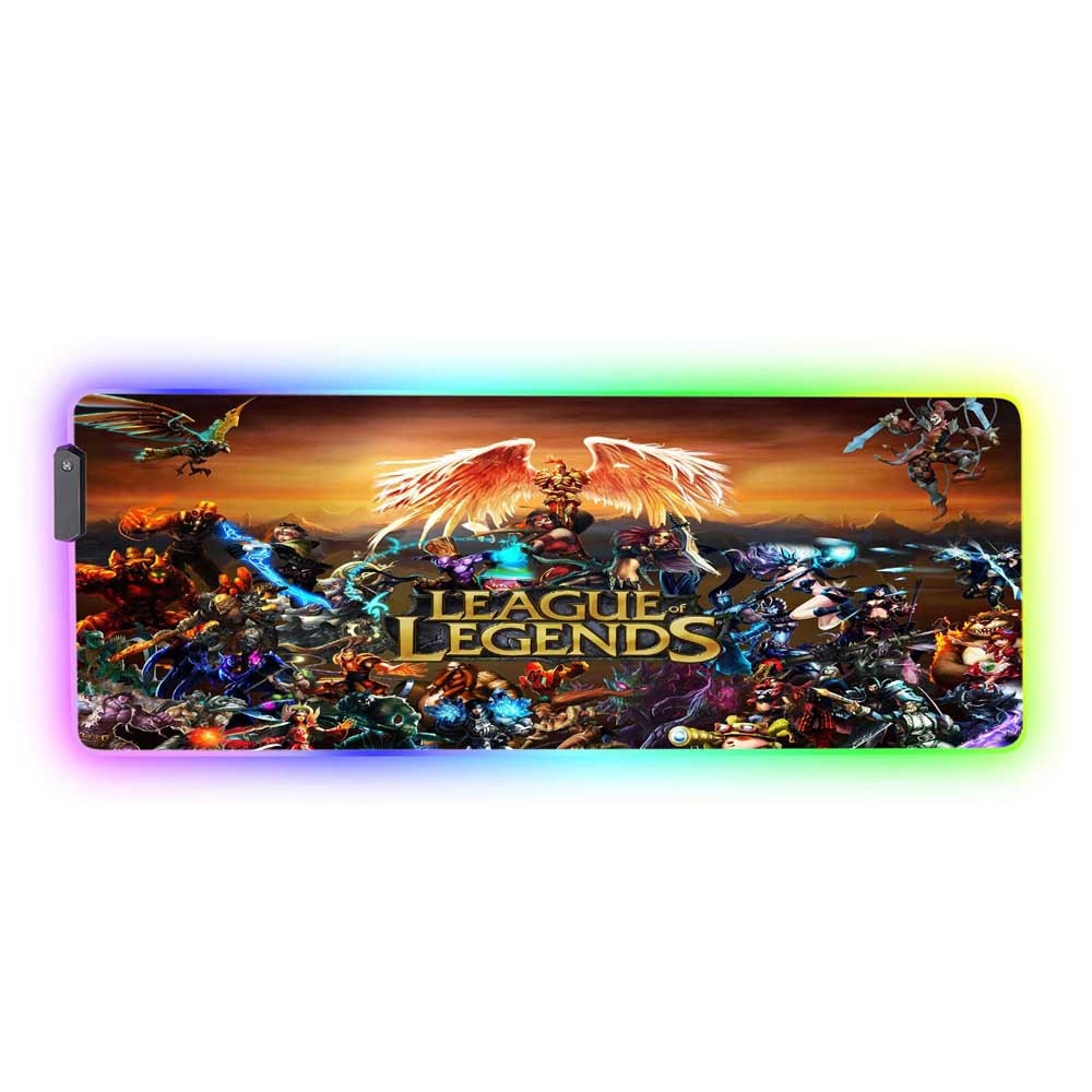 League Of Legends RGB Gaming Mouse Pad ,Led Light Gaming Desk Pad,Neon ...