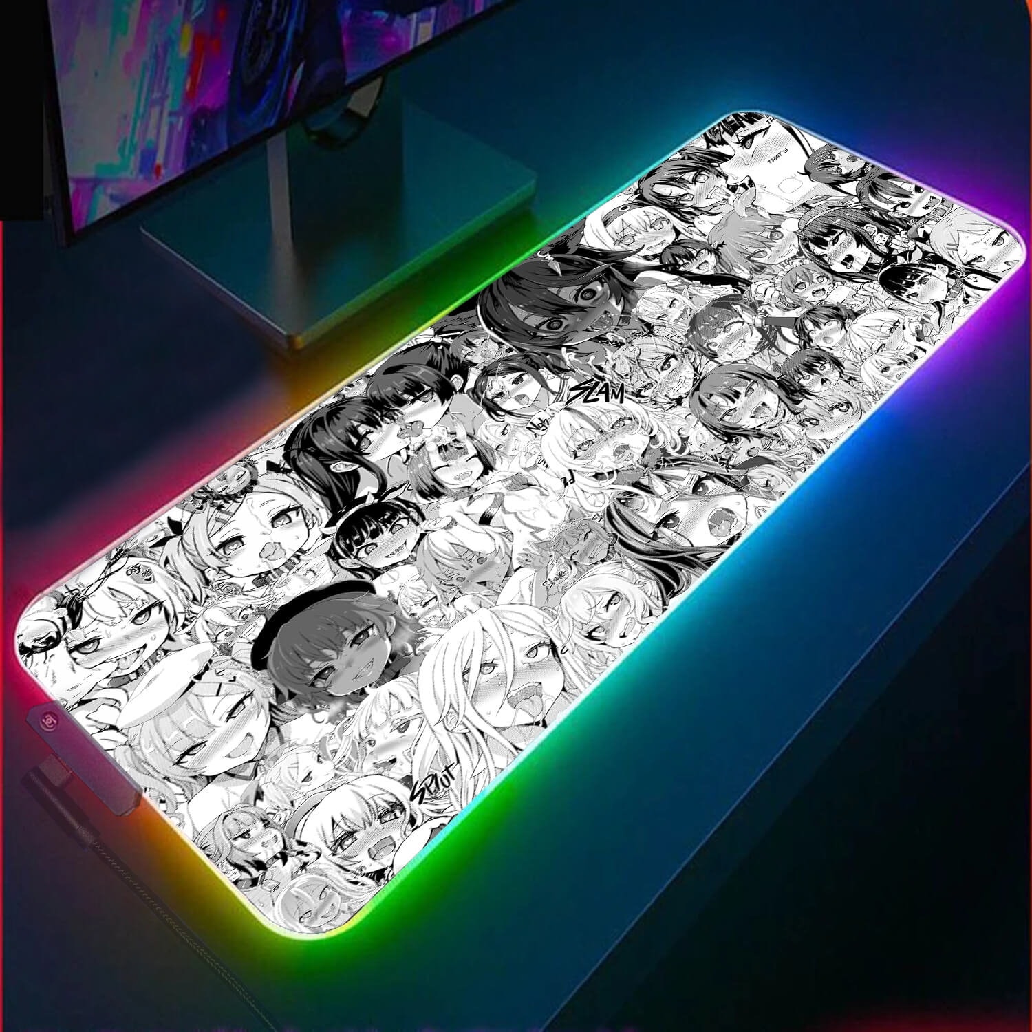 Anime Girl RGB Gaming Mouse Pad, Waifu Gaming Desk Mat sold by Yellow ...