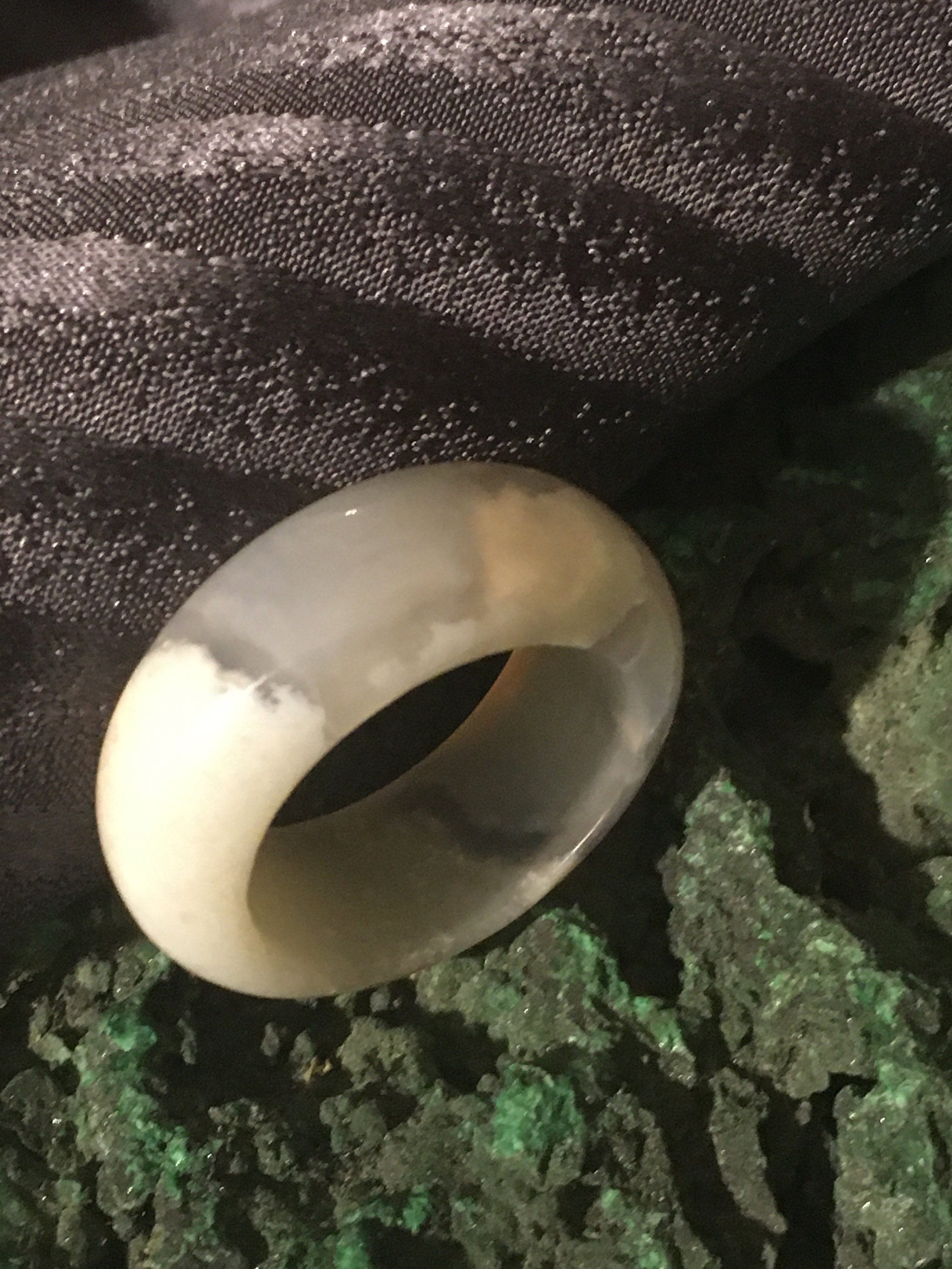 Sz 8.25 Stunning Cherry Blossom Sakura Agate Stone Ring With Features ...