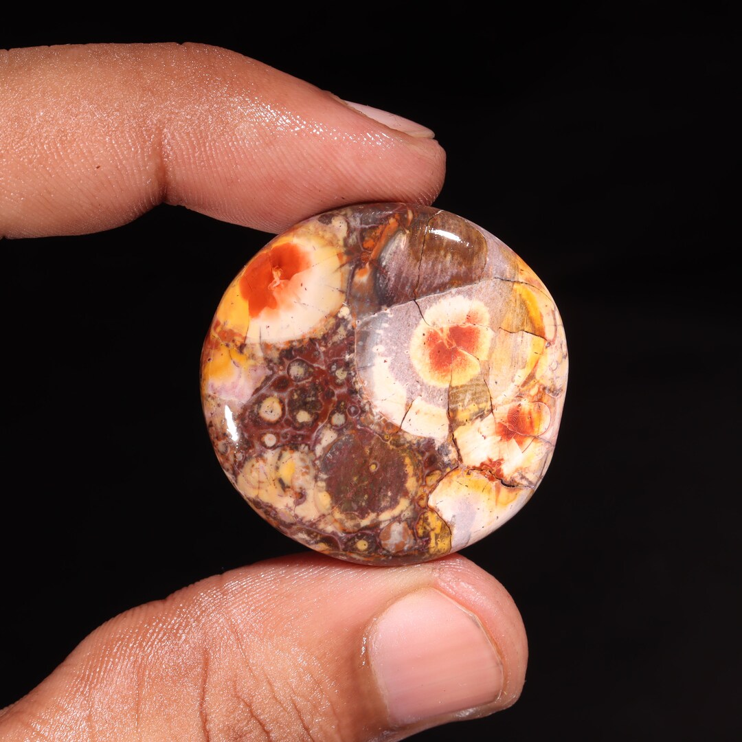 Dazzling Top Quality Natural Birds Eye Jasper Round Shape Cabochon ...