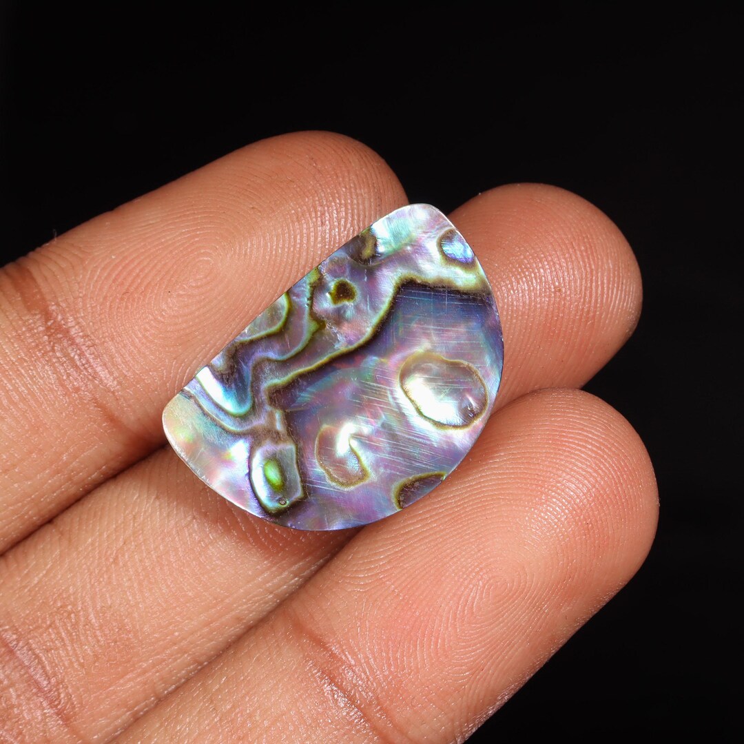 D Shape Abalone Shell Gemstone, Abalone Shell Cabochon, Natural Abalone ...