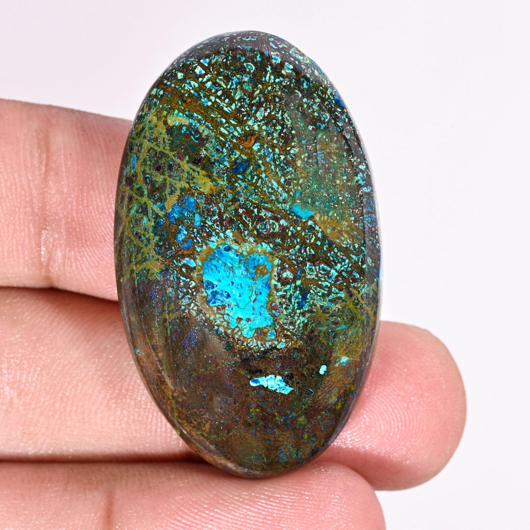 Mineral Azurite Stone - Natural Blue Azurite Gemstone - Flatback ...