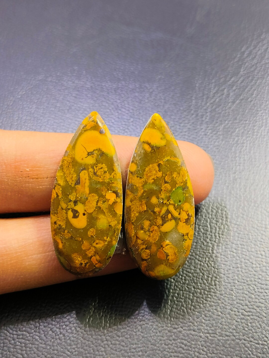 AAA+ Fruit Jasper Pair, Fruit Jasper Gemstone Pair, Natural Fruit ...