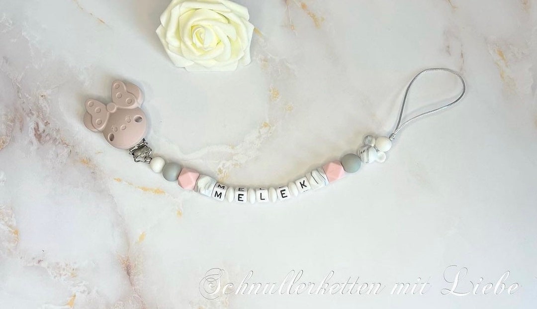 Minnie Mouse Pacifier Chain Mouse With Bow - Etsy