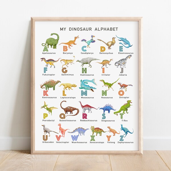 Dinosaur Alphabet - Etsy