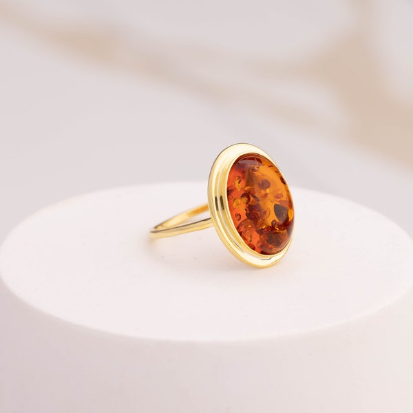 Amber Ring - Etsy