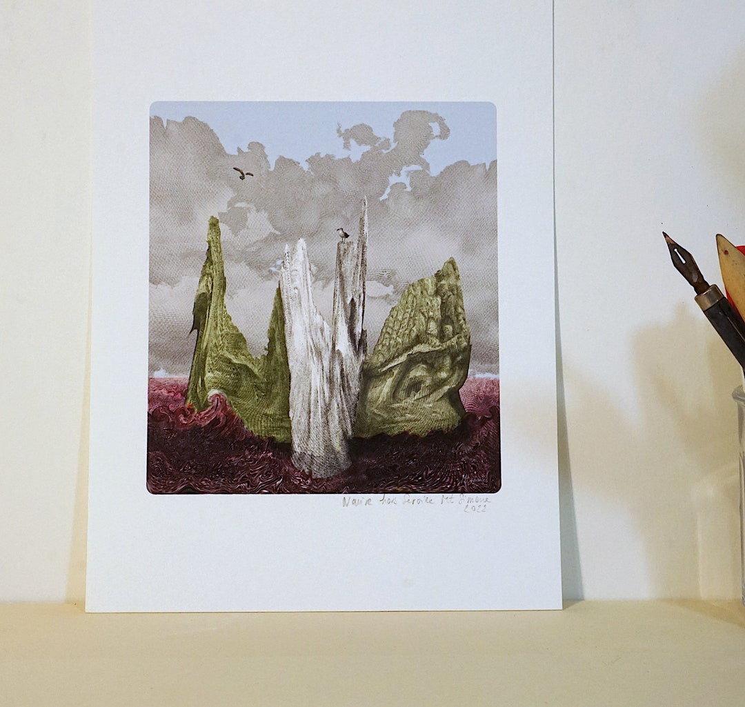 Illustration ship Out of Service Purple Version - Etsy