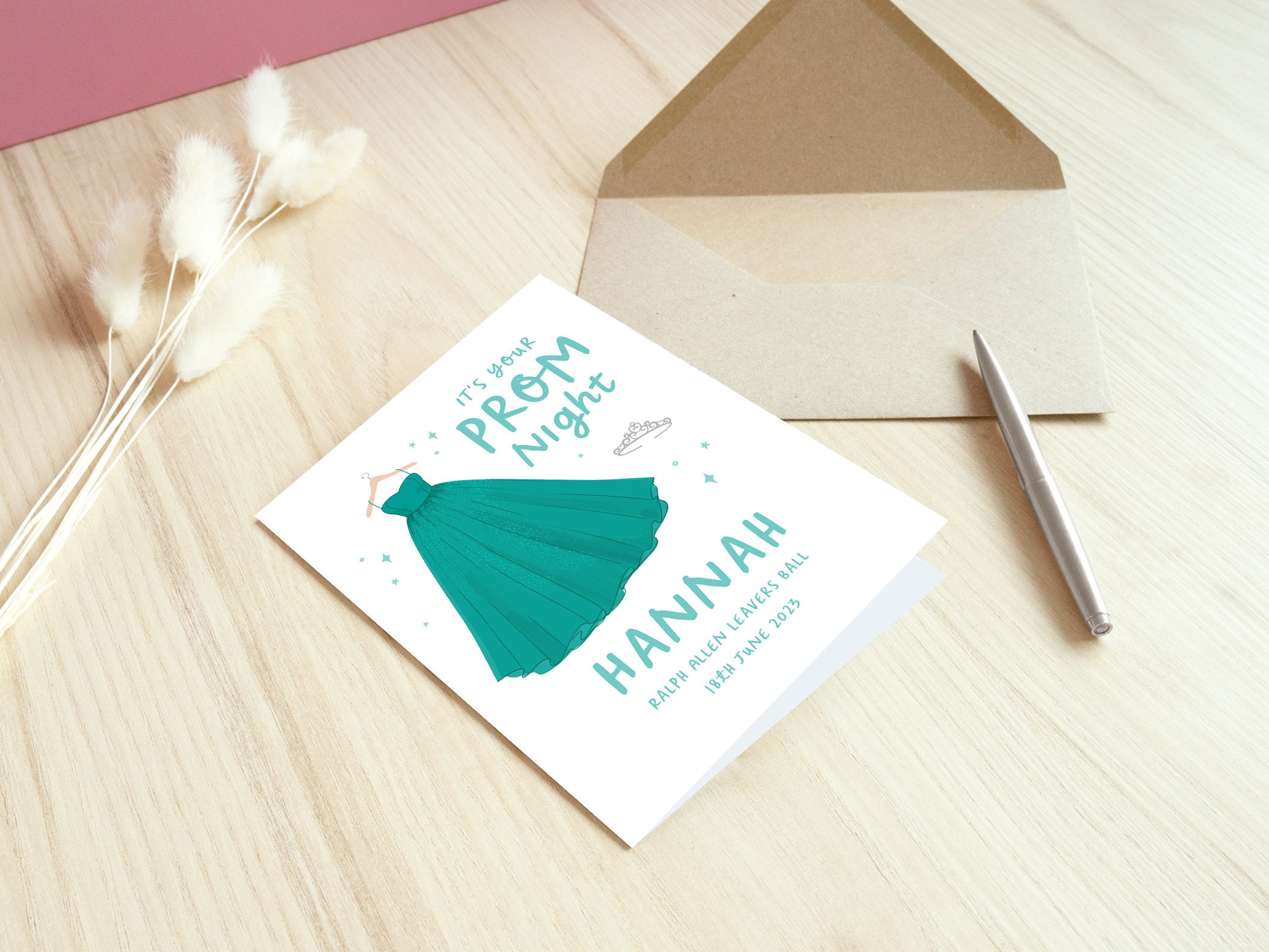 Personalised Prom Card for Daughter, Sister, Niece, Granddaughter ...