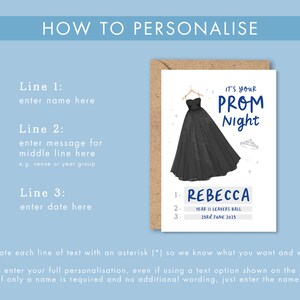 Personalised Prom Card for Daughter, Sister, Niece, Granddaughter ...