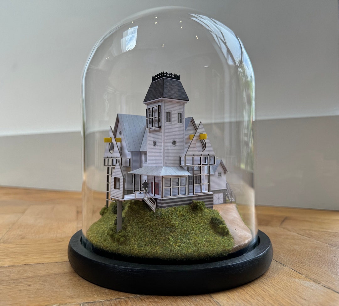 Beetlejuice House Miniature in Glass Dome: Handmade 3D Film Art - Etsy