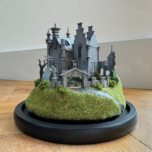 Handmade Edward Scissorhands Gothic Castle Diorama Miniature | Glass ...