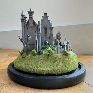 Handmade Edward Scissorhands Gothic Castle Diorama Miniature | Glass ...