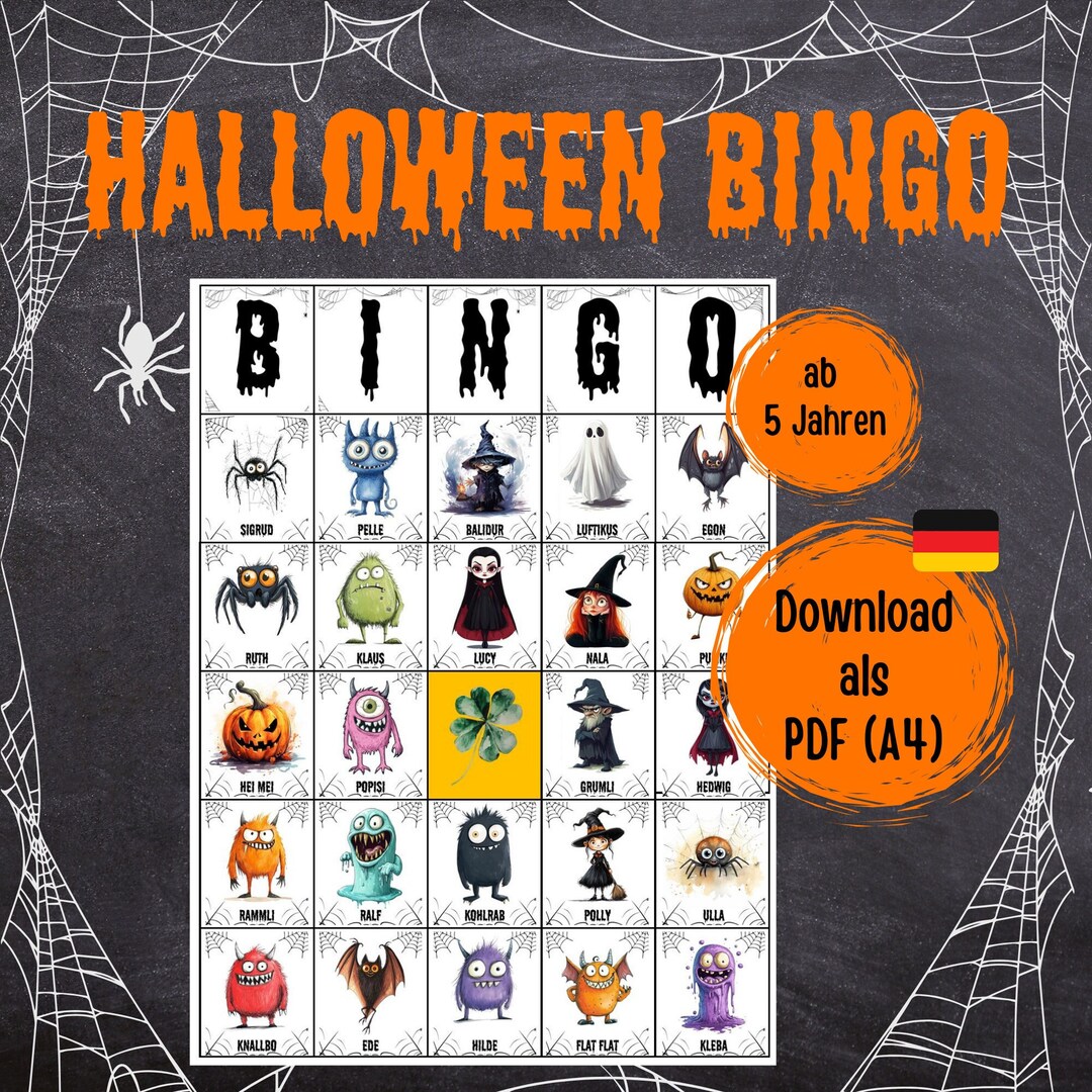 Halloween Party BINGO | Download PDF | Indoor & Outdoor | Printable ...