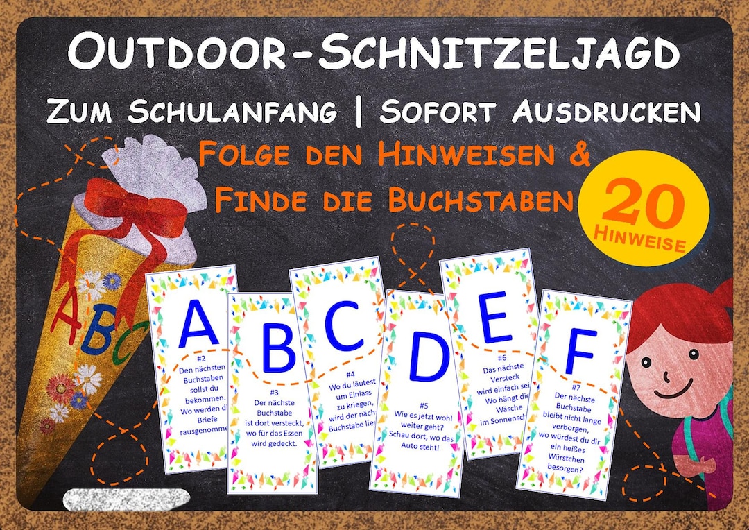 Outdoor Scavenger Hunt for the Start of School in the Garden With 20 ...