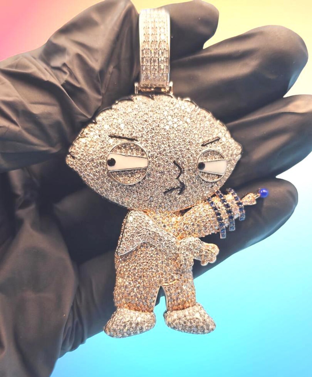 Cartoon Baby Character Pendant, Iced Out Hip Hop Pendant, Real ...