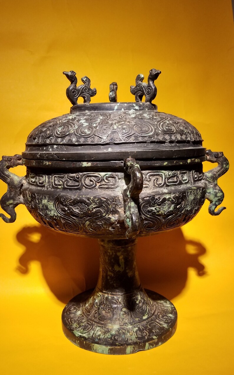 Archaic Chinese Bronze Ritual Vessel - Etsy