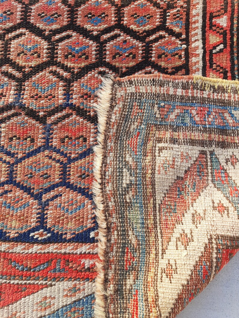 Antique Handmade 3'x11' Carpet Caucasian Kazak "karabagh" Runner Rug 3 ...