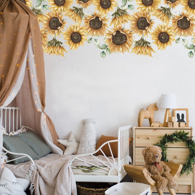 Sunflower Wall Decal - Etsy
