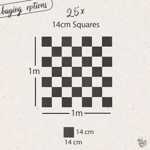 WALL DECALS - Checkerboard Wall Decal - Wall Stickers by Dizzy Duck - Etsy