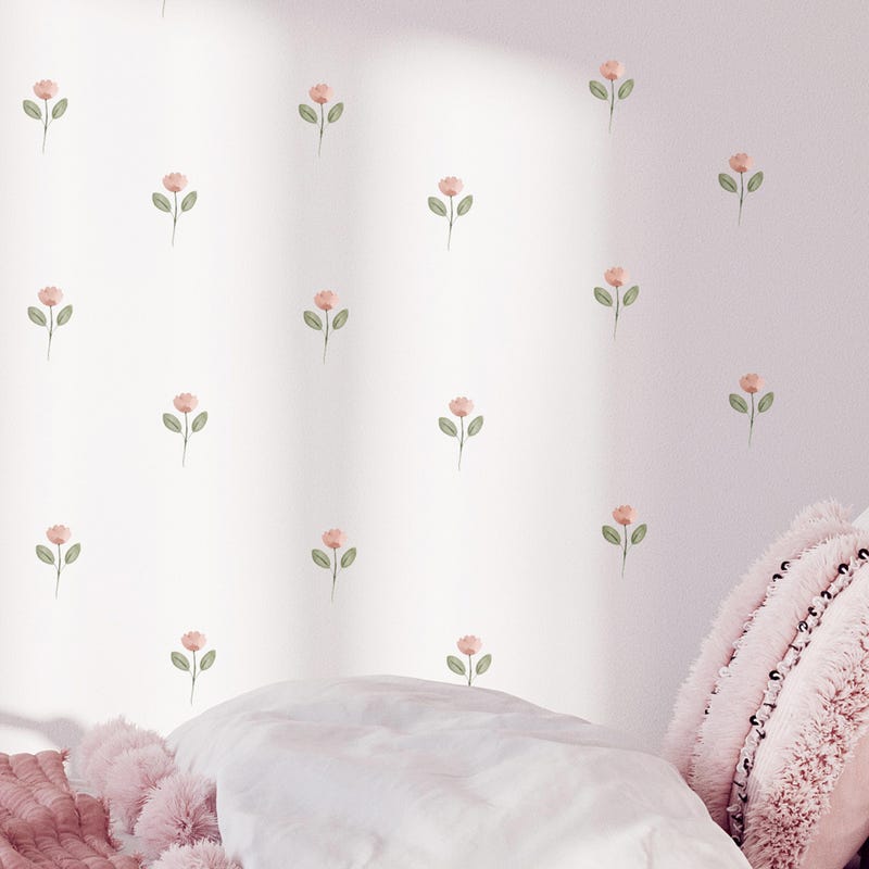 Flower Mural Template - Etsy UK