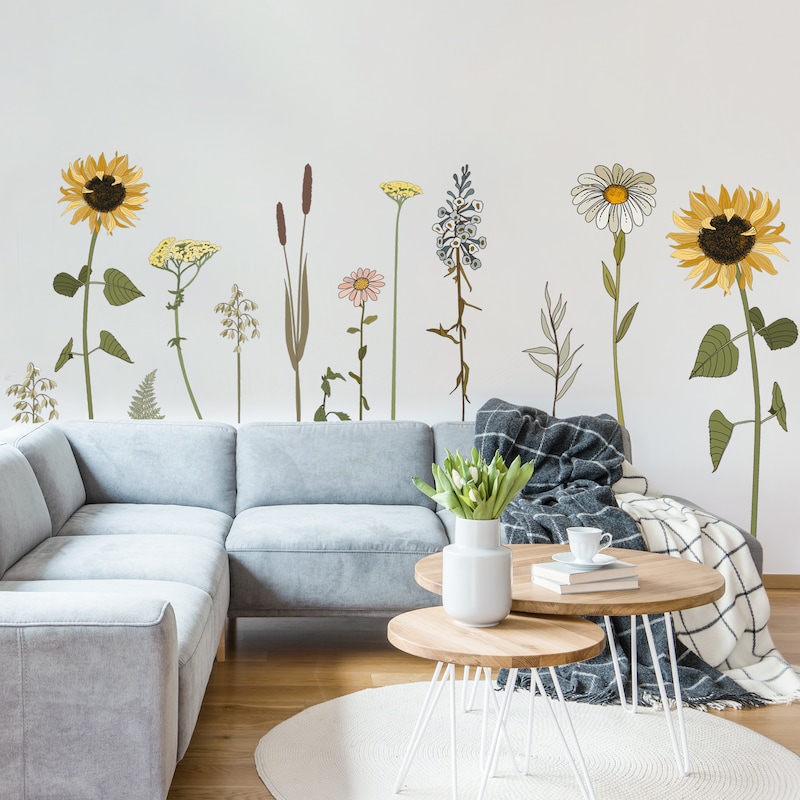 Flower Wall Stickers - Etsy