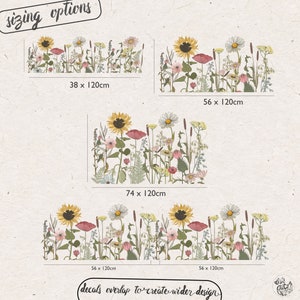 Dizzy Duck Retro Flower Wall Decal Border - Easy to Apply Simple Peel ...