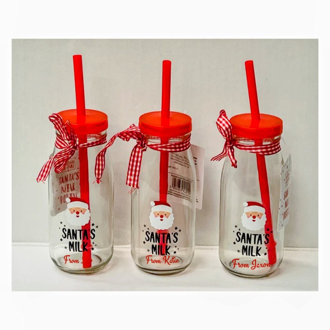 Personalised Santa's Milk Bottle Santa Bottles - Etsy