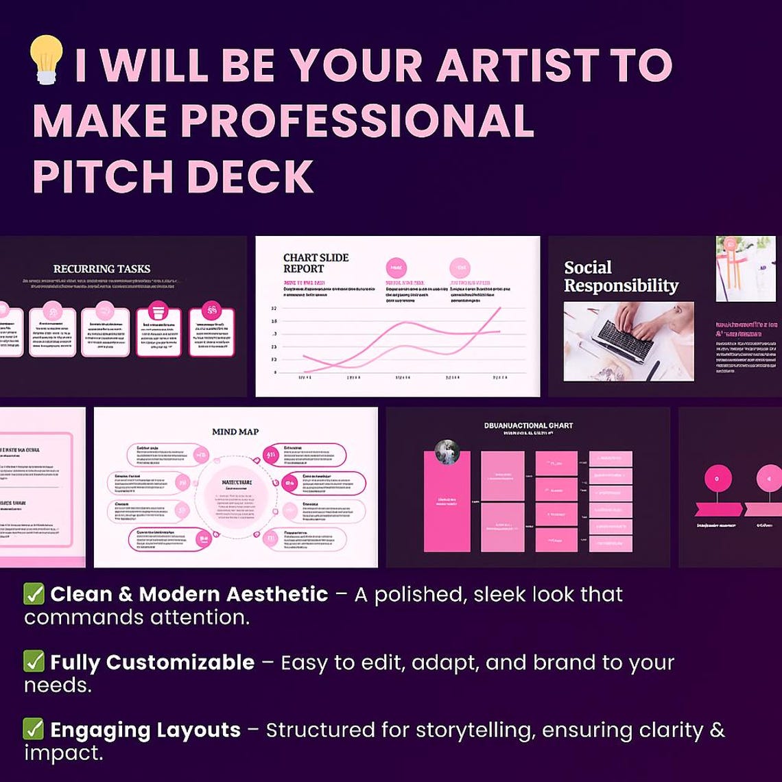 Custom Pitch Deck Design: Investor, Startup, and Marketing Slides - Etsy