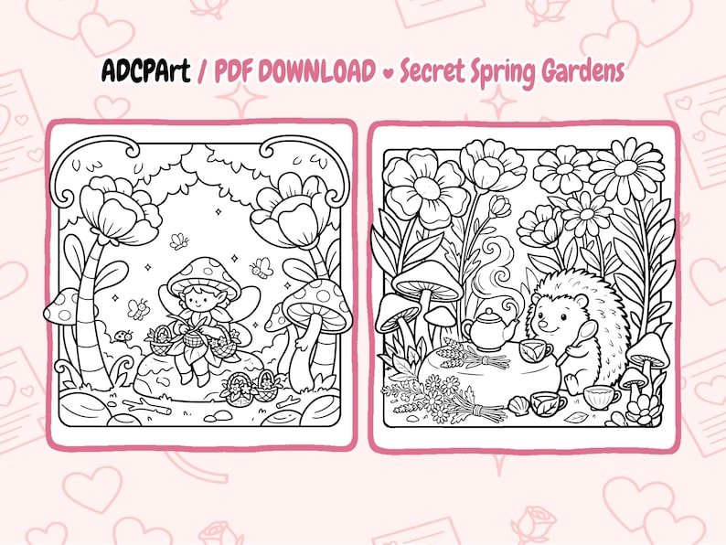 Bold & Easy Coloring Book – Secret Spring Garden Pages | Relaxing ...
