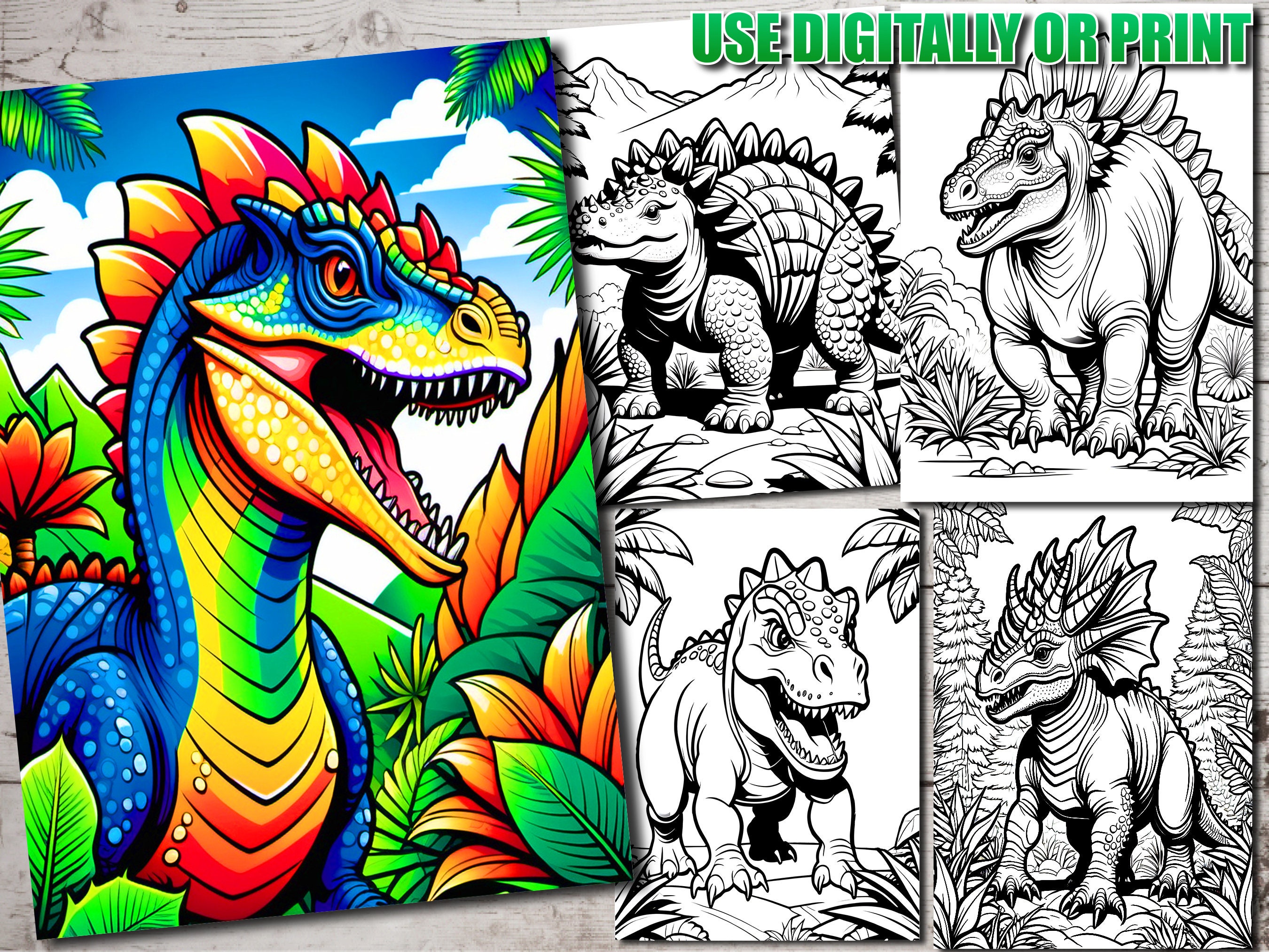 Dinosaur World Coloring Pages, Printable Dinosaur Coloring Pages for ...