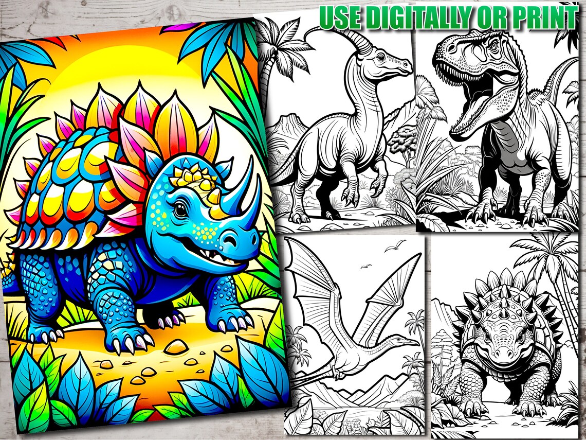 Dinosaur World Coloring Pages, Printable Dinosaur Coloring Pages for ...