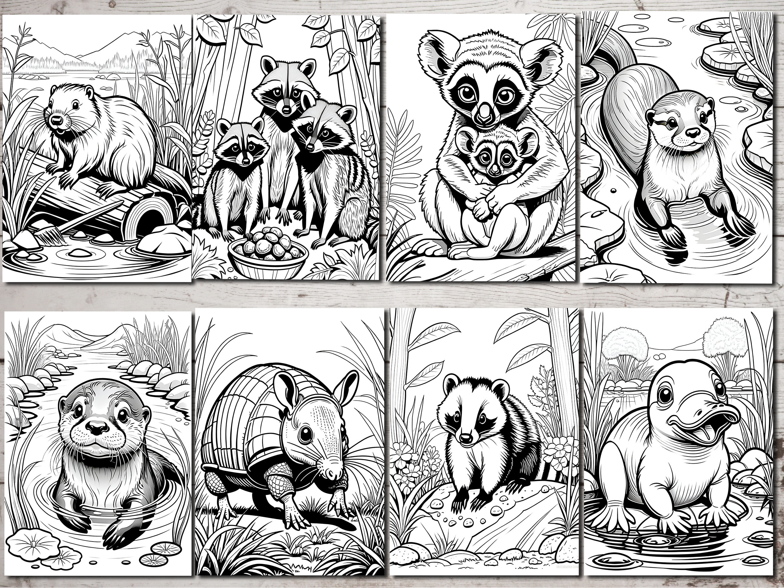 Baby Animals Coloring Book, Printable Baby Animal Coloring Pages ...