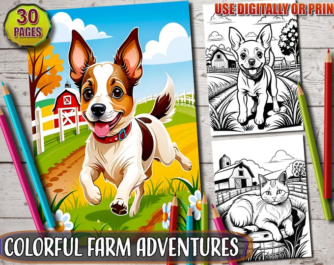 50 Baby Animals Coloring Pages for Kids | Farm Coloring Pages | Kids ...