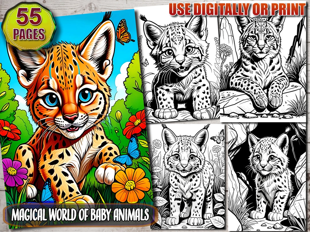 Baby Animals Coloring Book, Printable Baby Animal Coloring Pages ...