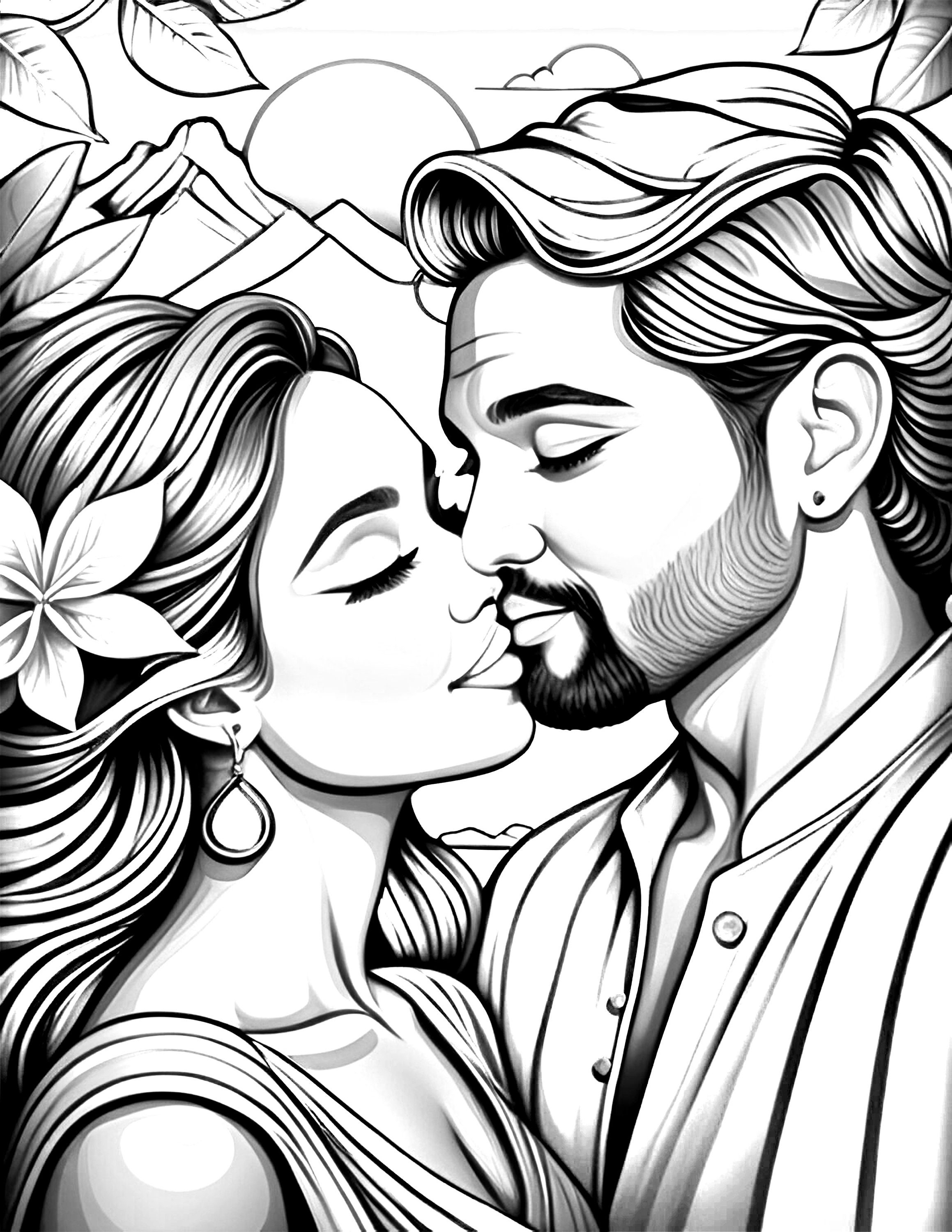 Moments of Love Coloring Page, Happy Valentines Coloring Pages, Love ...