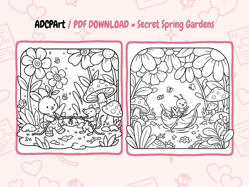 Bold & Easy Coloring Book – Secret Spring Garden Pages | Relaxing ...