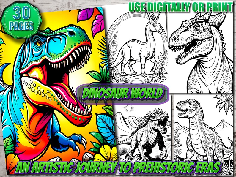 Dinosaur World Coloring Pages, Printable Dinosaur Coloring Pages for ...